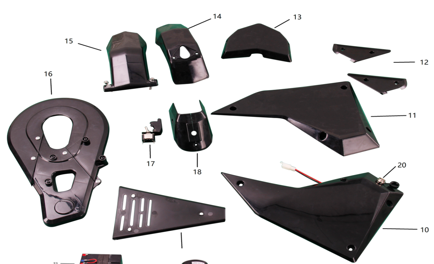 Zippi Ride 10" - Side Panels – Zippi Electric